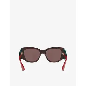 Gucci Gg2115s Cat-eye Acetate Sunglasses - Brown