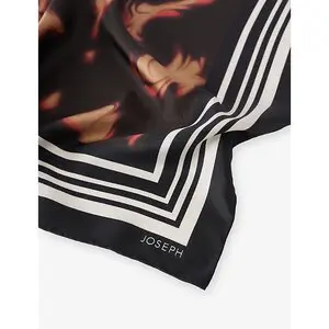 JOSEPH Danica Graphic-print Small Silk Scarf