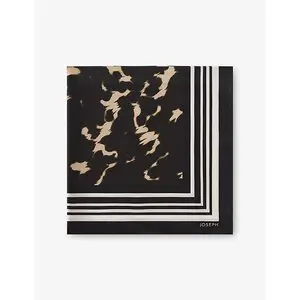 JOSEPH Everly Graphic-print Large Silk Scarf - Leopard Combo