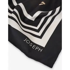 JOSEPH Everly Graphic-print Large Silk Scarf - Leopard Combo