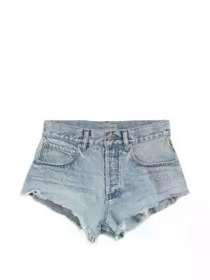 Balenciaga Distressed Frayed-edge Mini Shorts