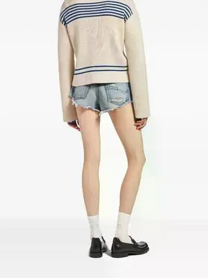 Balenciaga Distressed Frayed-edge Mini Shorts