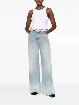 ICON DENIM LOS ANGELES Wide-leg Raw-cut Jeans
