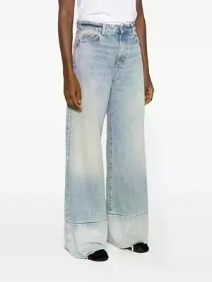 ICON DENIM LOS ANGELES Wide-leg Raw-cut Jeans