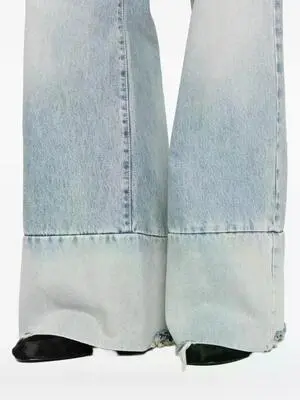 ICON DENIM LOS ANGELES Wide-leg Raw-cut Jeans