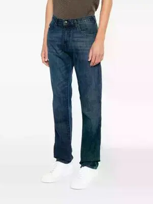 Emporio Armani Faded-effect Straight-leg Jeans
