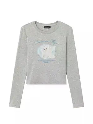 TOUT A COUP Graphic-print Long-sleeve T-shirt