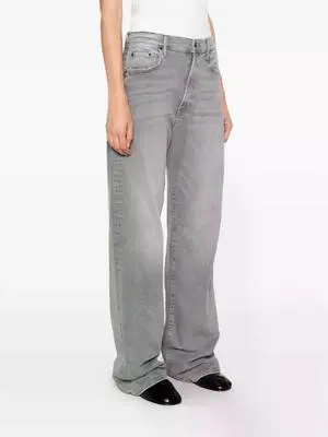 MOTHER Faded Wide-leg Jeans