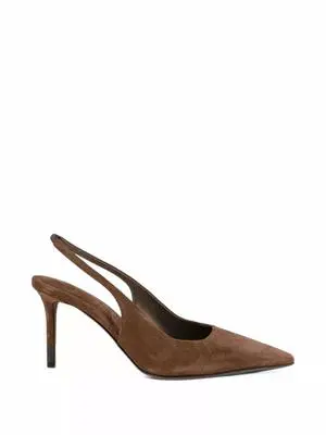Brunello Cucinelli Monili-embellished Suede Pumps - Brown