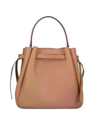 Tory Burch Romy Logo-plaque Pebbled Leather Tote Bag