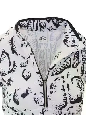JETSET Ginger Snake-print Half-zip Sweatshirt