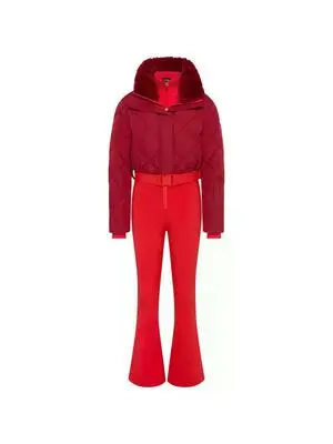 AMERL Saskia Diamond-pattern Ski Suit - Red