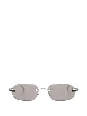 Cartier Rimless Rectangle-frame Sunglasses - Silver