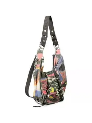 Desigual Graphic-print Buckled Shoulder Bag