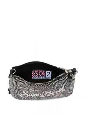MC2 SAINT BARTH Mini Parisienne Herringbone Strass-embellished Clutch Bag