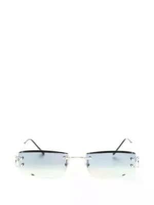 Cartier Rimless Rectangle-frame Sunglasses - Silver