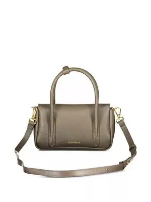 COCCINELLE Mini C-me Lock Grained-leather Tote Bag - Brown