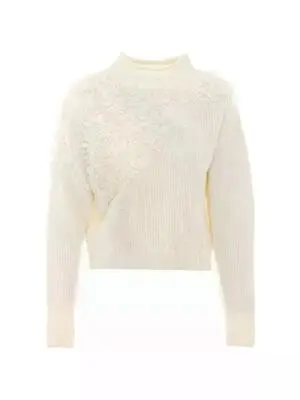 Patrizia Pepe Fringed Ribbed-knit Sweater