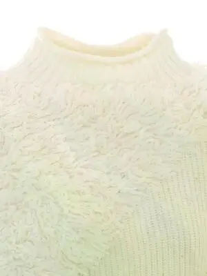 Patrizia Pepe Fringed Ribbed-knit Sweater