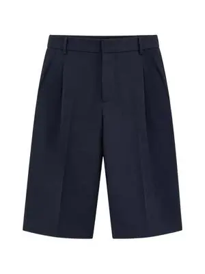 Liviana Conti Pleated Knee-length Shorts - Blue