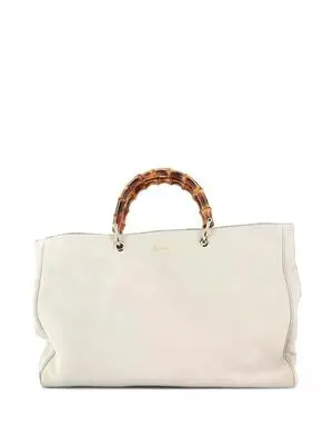 Gucci Bamboo Shopper Leather Large Tote Bag