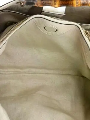 Gucci Bamboo Shopper Leather Large Tote Bag