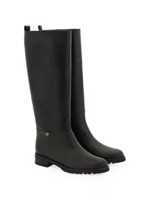 FERRAGAMO Knee High Gancini Ornament Boots