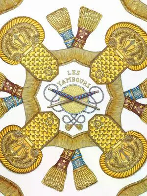 Hermès Les Tambours Scarf