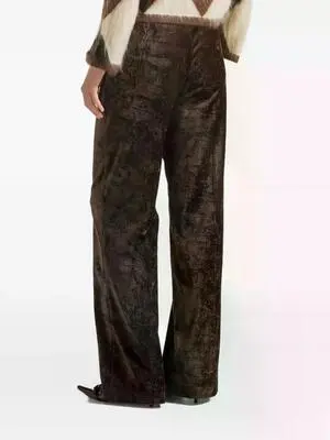 Seventy Crushed-velvet Wide-leg Trousers