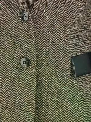 VITOVI Herringbone-pattern Single-breasted Blazer