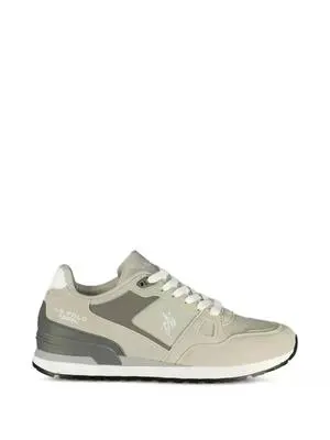 U.s. Polo Assn. Logo-print Panelled Sneakers - Grey