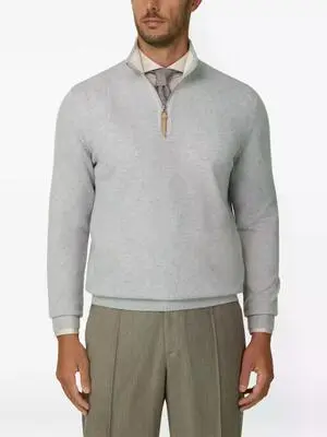 Boggi Milano Quarter-zip Jumper In Cashmere