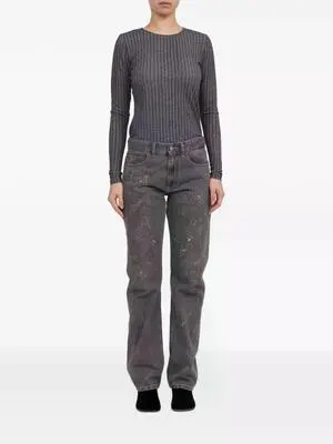MAISON MARGIELA Paint-splatter Straight-leg Jeans - Grey