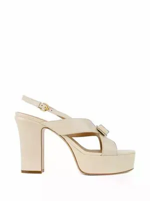 FERRAGAMO Vara Bow Platform Sandals - Neutrals