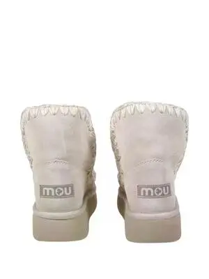 Mou Crystal-embellished Crochet-trim Boots