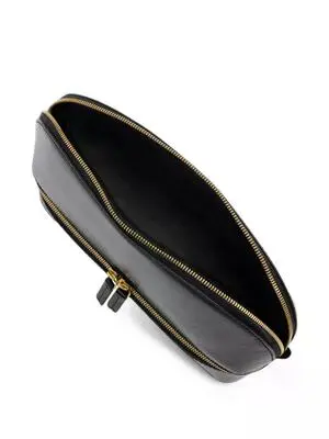 THE BRIDGE Lara Logo-print Leather Make-up Bag - Black