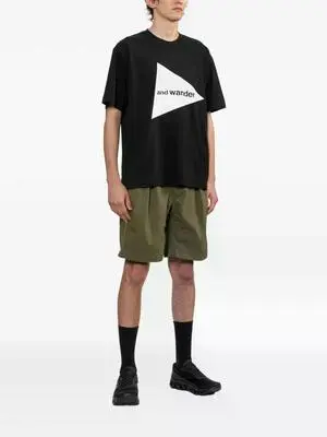 AND WANDER Logo T-shirt - Black