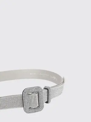 Benedetta Bruzziches Satin Belt With Crystal Jewel Buckle