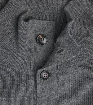 Pal Zileri Wool-silk-cashmere High-neck Cardigan