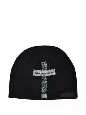 BREATH Maria Graphic-print Beanie Hat - Black