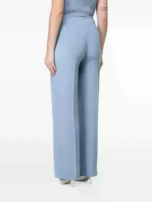 HANITA Pressed-crease Tailored Trousers - Blue