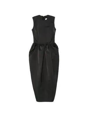 AMI Paris Gathered Sleeveless Dress