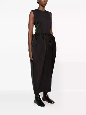 AMI Paris Gathered Sleeveless Dress