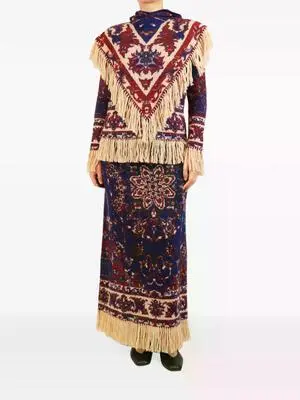 Rabanne Fringe-trim Knit Three-piece Set