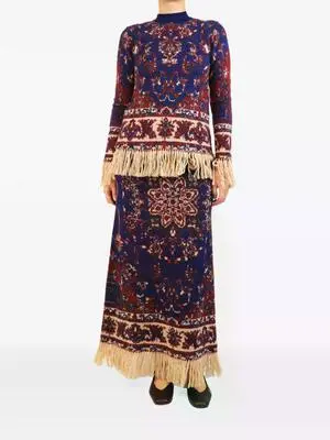 Rabanne Fringe-trim Knit Three-piece Set