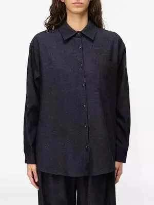 ELEH Chest-pocket Button-up Shirt - Blue