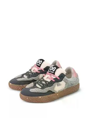 ID.EIGHT Uriduri Teddy-texture Paneled Sneakers - Grey