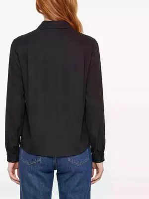 Max Mara Ruffled Silk Charmeuse Shirt