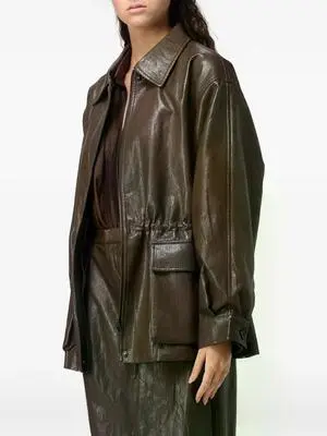 ELEH Drawstring-waist Pocket-detail Coat