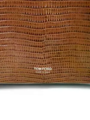 TOM FORD Lizard-effect Leather Cluth Bag